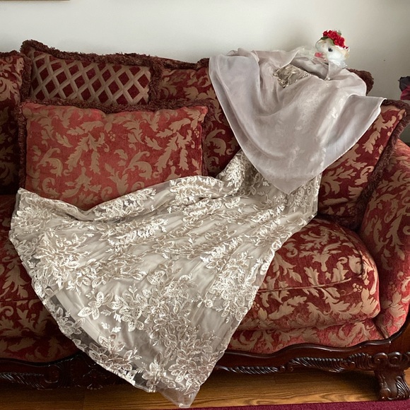 Ignite Evenings | Dresses | Ignate Womens Metallic Embroidered Floral ...